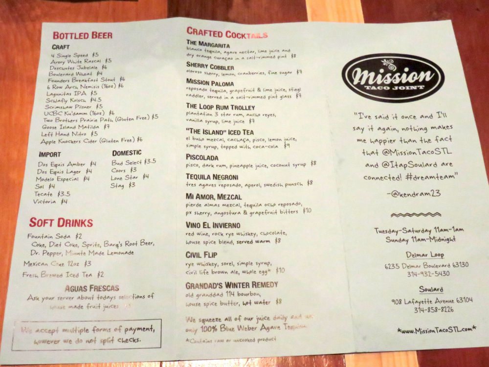 Exploring St. Louis One Meal at a Time: Mission Taco Joint | Arch City ...
