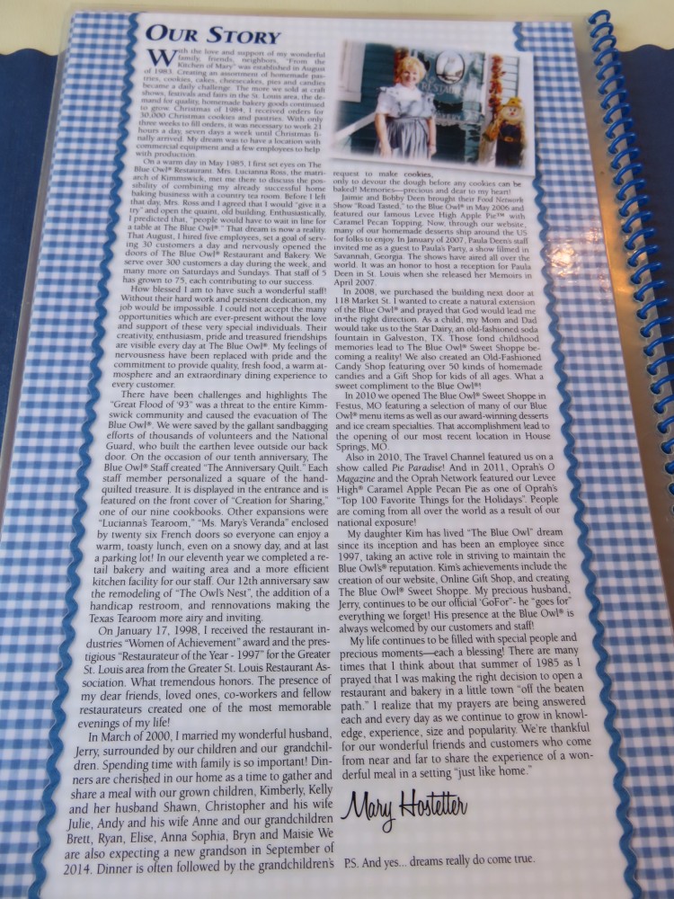 Exploring St. Louis One Meal at a Time: Blue Owl Restaurant (Kimmswick ...